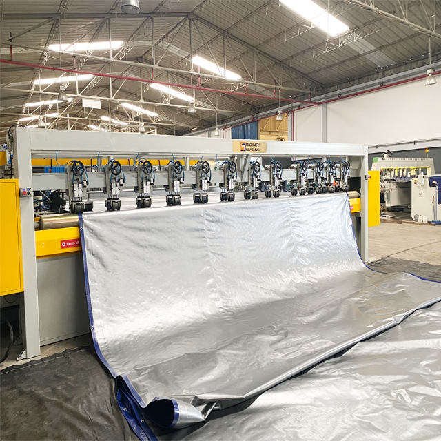 Automatic Tarpaulin Splicing Eyeleting and Cutting Machine