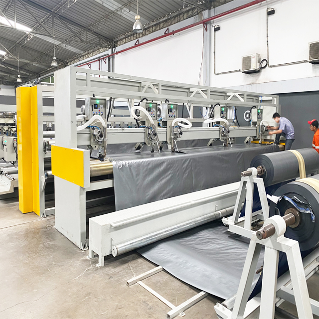 Automatic Tarpaulin Splicing Eyeleting and Cutting Machine